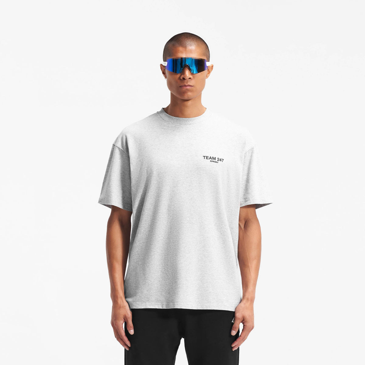 Team 247 Oversized T-Shirt - Ash Grey | REPRESENT CLO