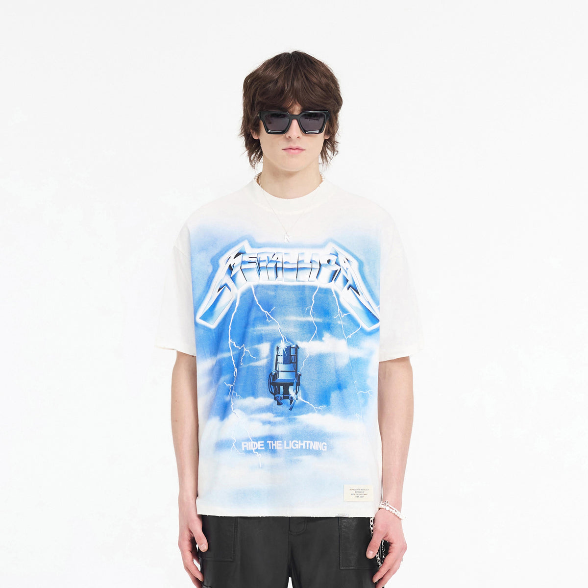 Metallica Ride The Lightning T-Shirt | Flat White | REPRESENT