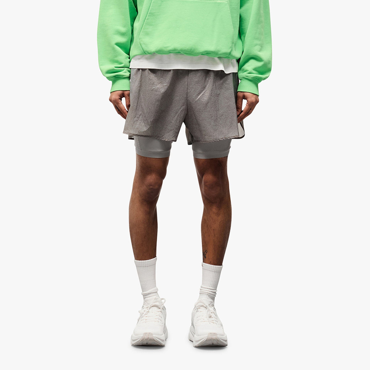 247 Contour 2-In-1 Run Shorts - Titanium | REPRESENT