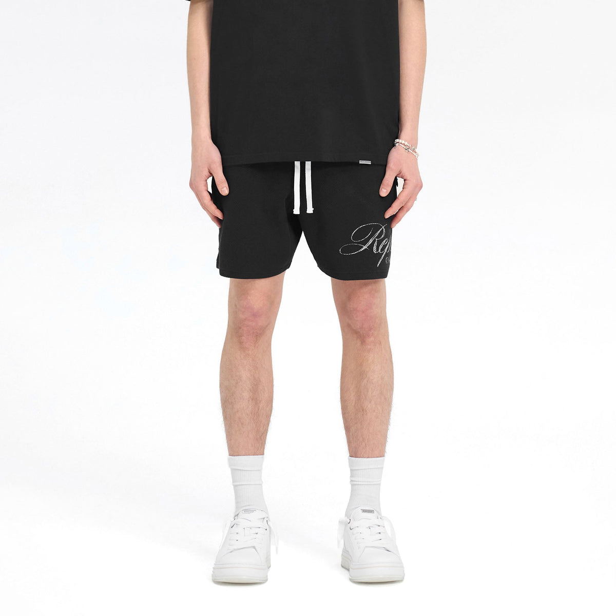 Represent Owners Club Script Mesh Shorts | Black | REPRESENT