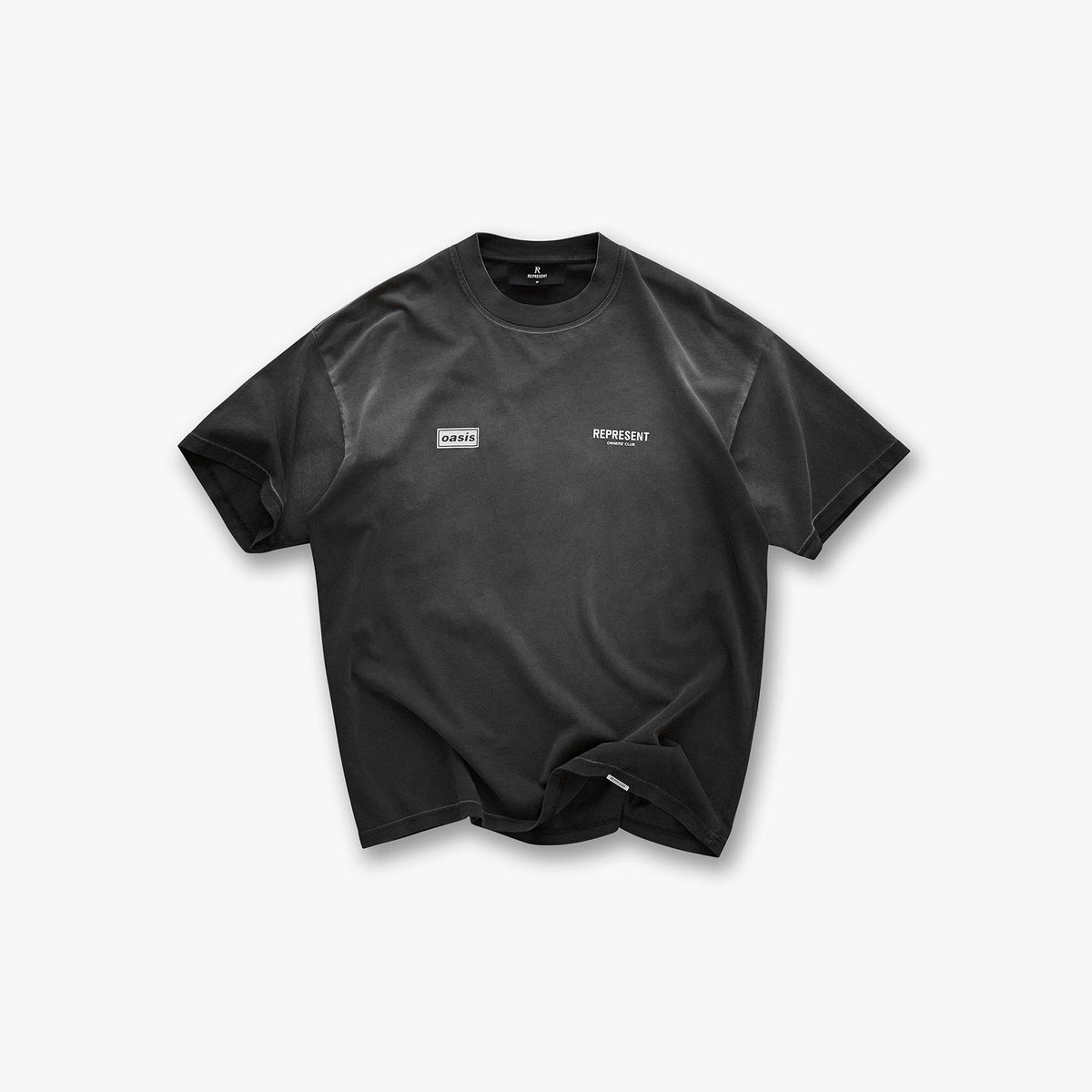 Represent X Oasis Owners Club T-Shirt | Stained Black | REPRESENT
