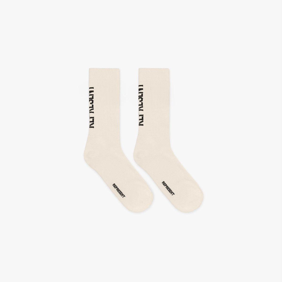 Represent Logo Socks - Antique White | REPRESENT